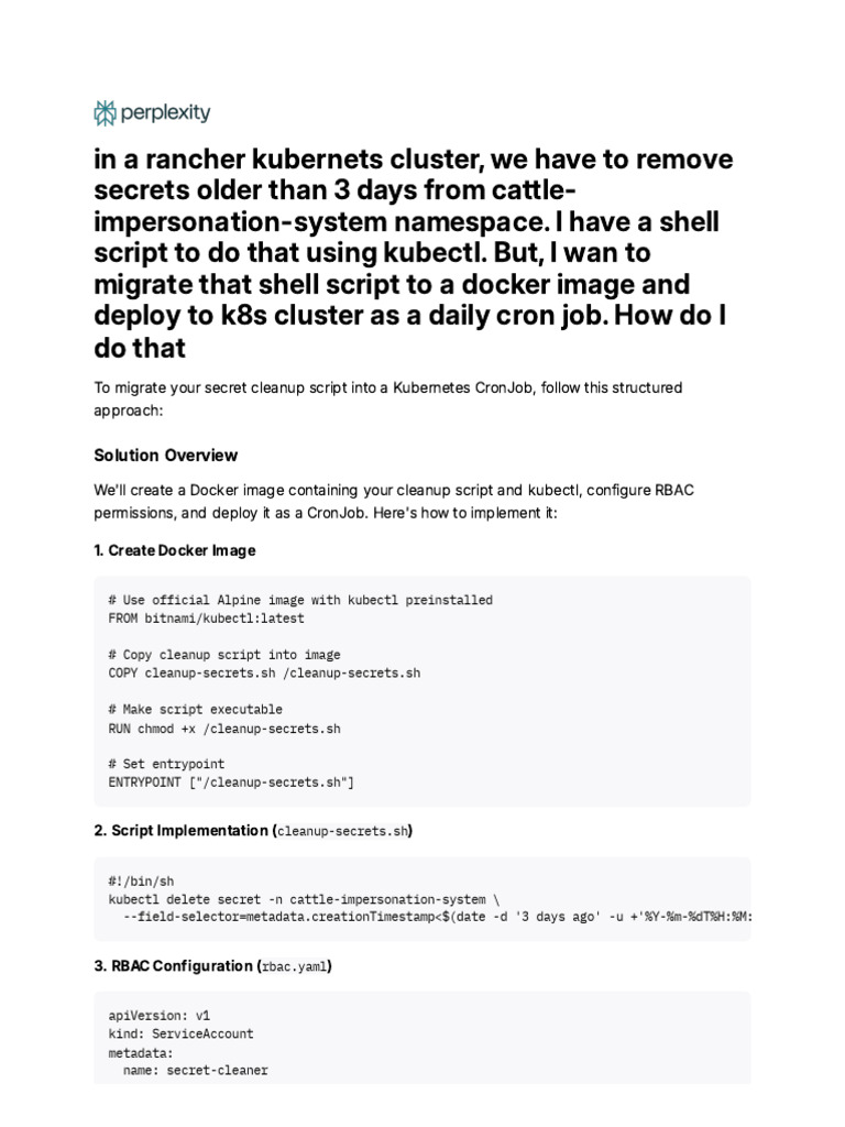 In A Rancher Kubernets Cluster, We Have To Remove | PDF | Utility Software | Operating System ...