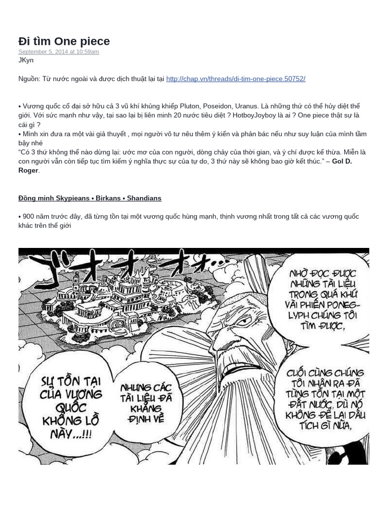 Đi Tìm One Piec1 | PDF
