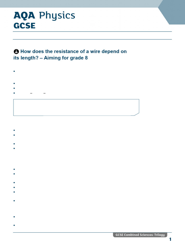 Student Required Practical p4.2 | PDF | Significant Figures | Hypothesis