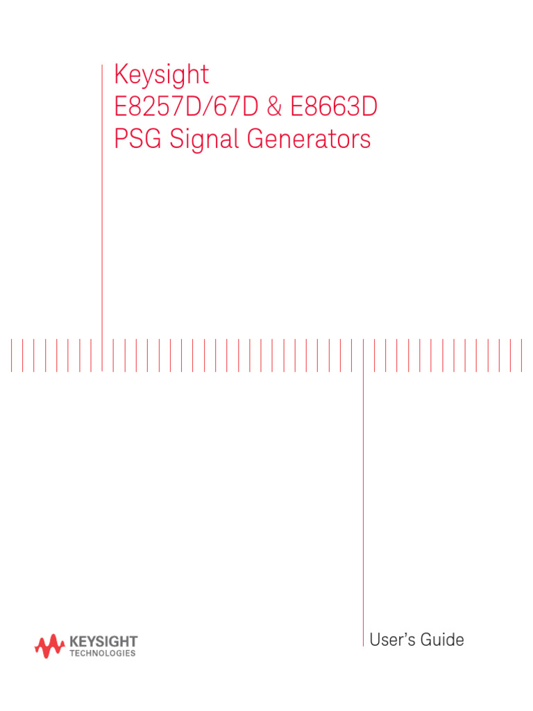 Keysight E8257D/67D & E8663D PSG Signal Generators: User's Guide | PDF | License ...