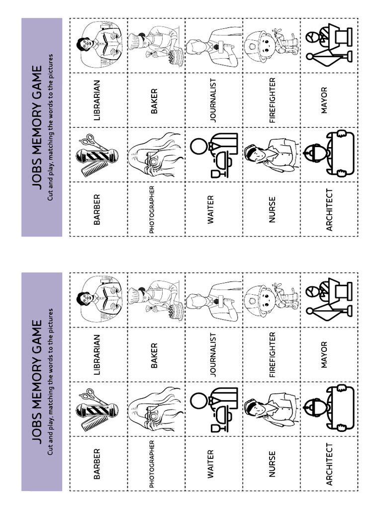 Memory Game Jobs | PDF