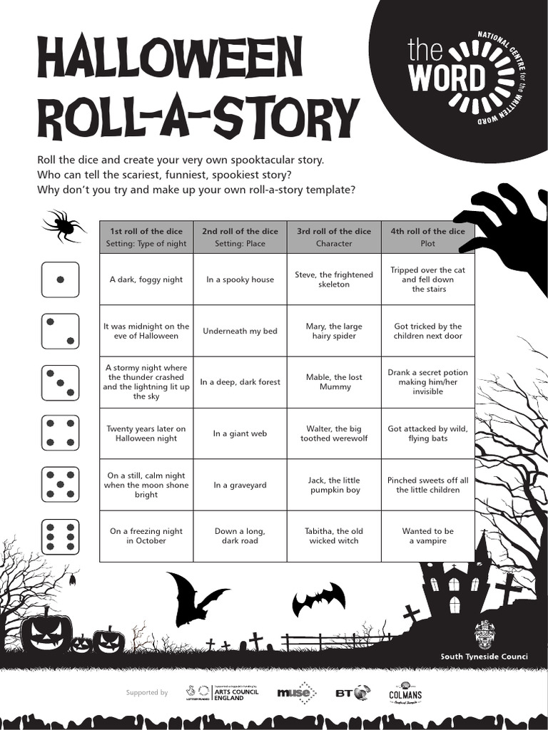 Halloween Roll-a-Story Template | PDF