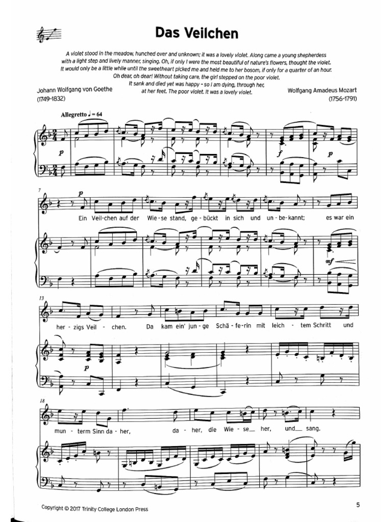 08 MOZART Das Veilchen | PDF