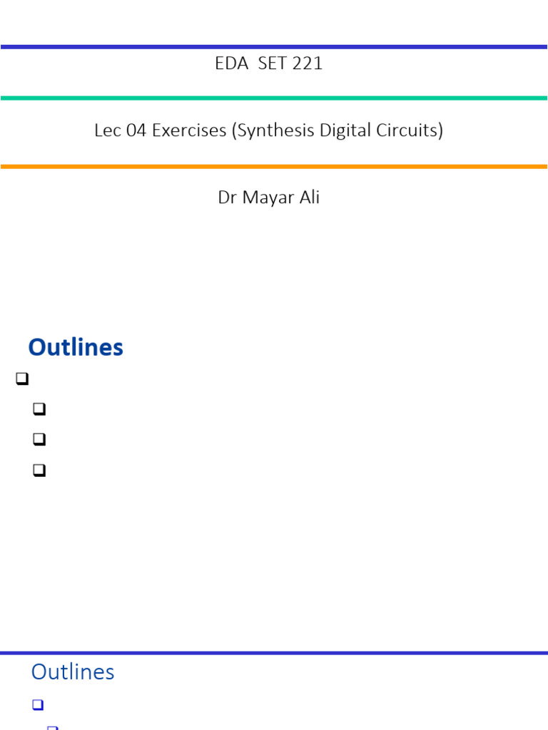Lec 04 Exercises | PDF