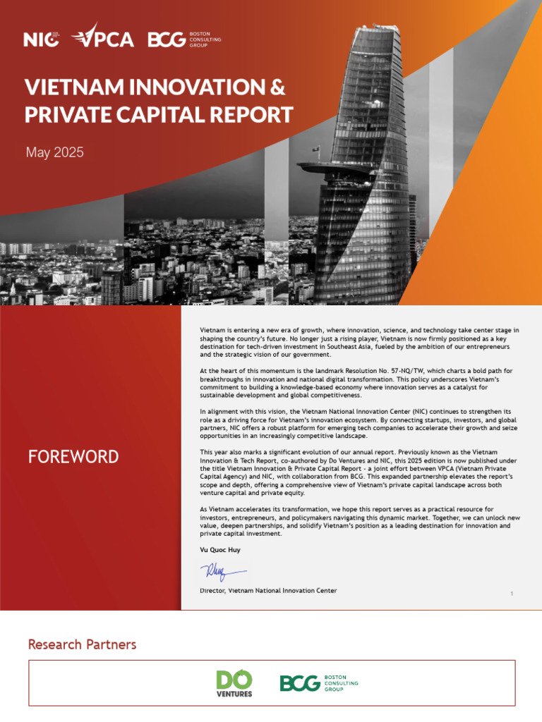 Vietnam Innovation and Private Capital Report 2025 | PDF | Venture Capital | Corporate Finance