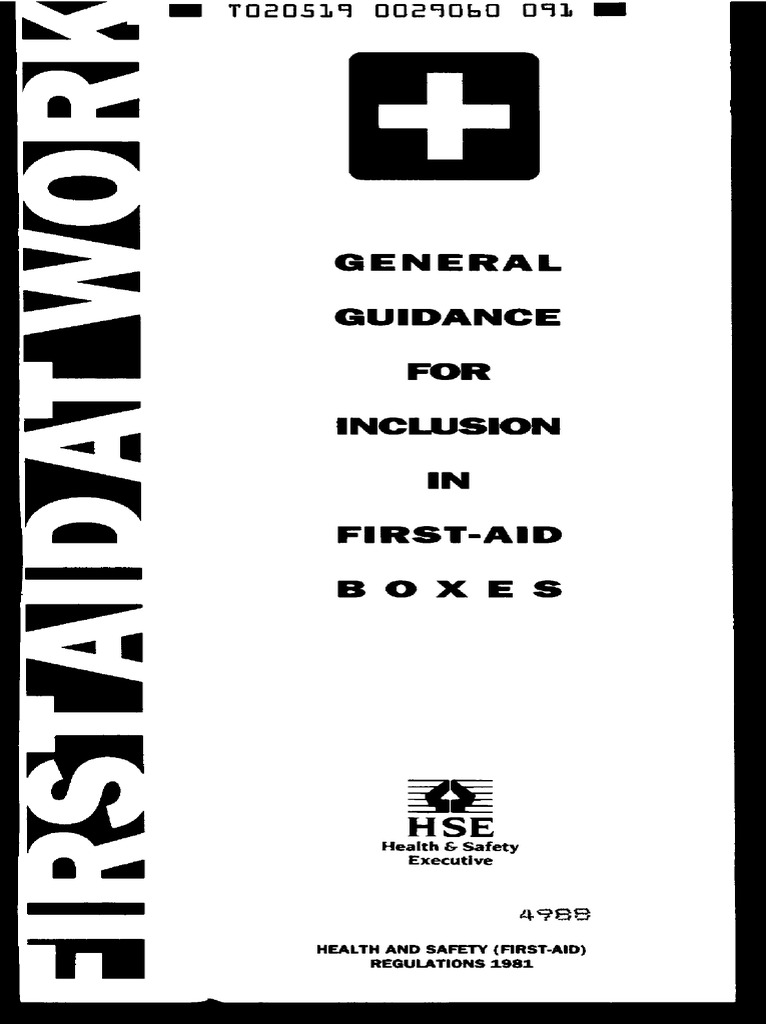 General Guidance For Inclusion in First-Aid Boxes | PDF