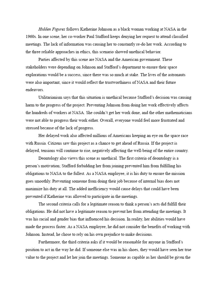 Ethical Analysis Paper (Revised) - 1 | PDF | Psychological Concepts ...