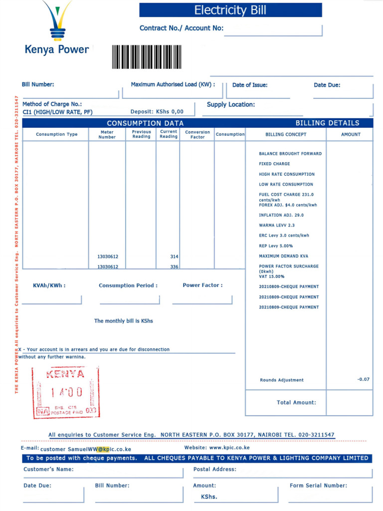 KPLC Template | PDF