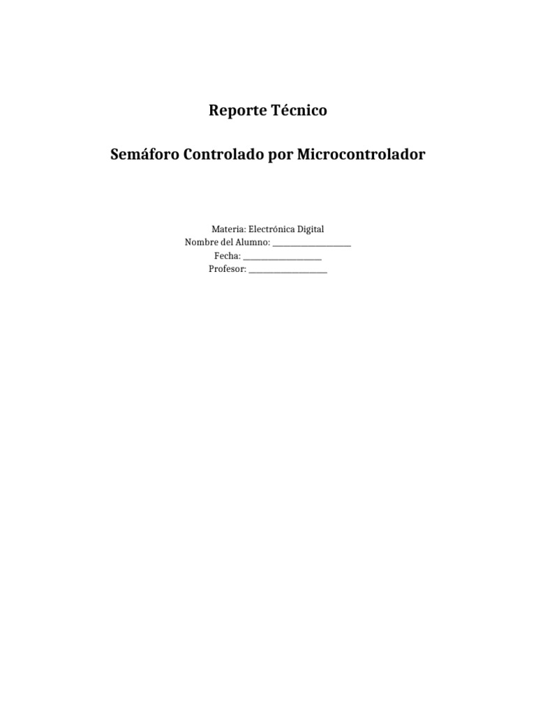 Reporte Semaforo Movimiento Datos Completo | PDF | Diodo emisor de luz ...