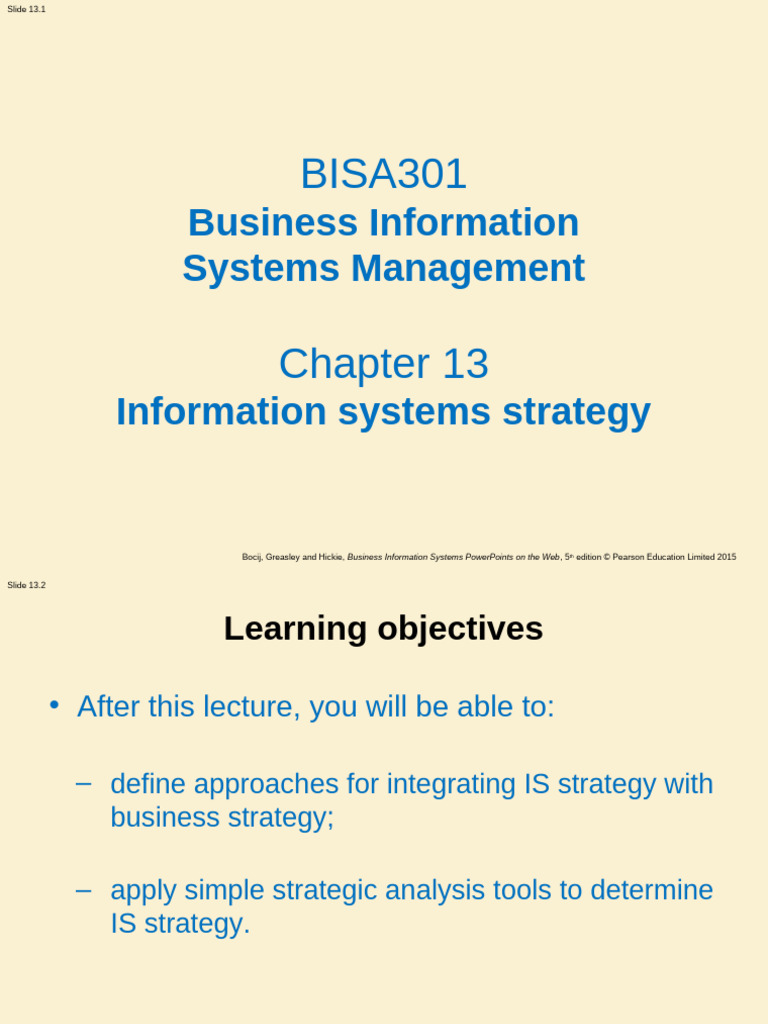 Week 1 2 Information Systems Strategy 2023 | PDF | Strategic Management | Business