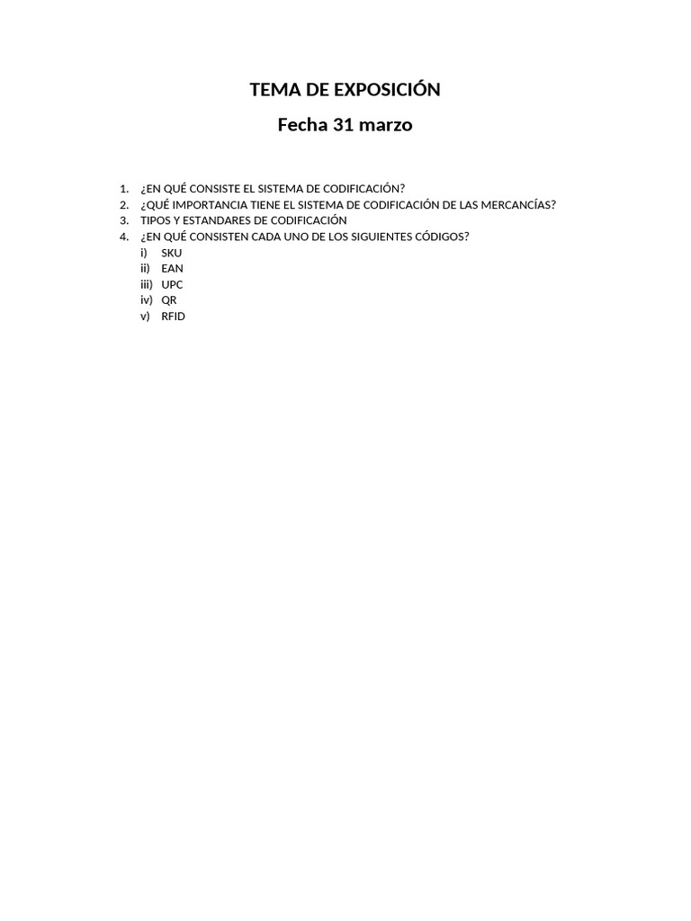 Tema de Exposición | PDF