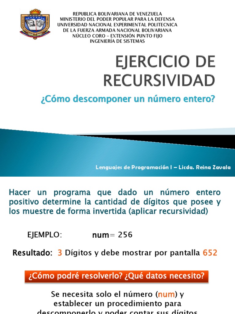 Ejercicio de Recursividad | PDF