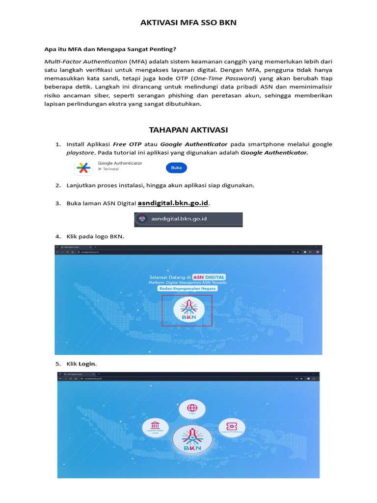 Langkah Aktivasi MFA | PDF