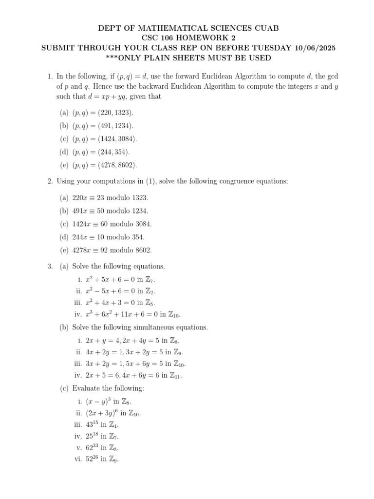2025 CSC 106 Homework 2 | PDF