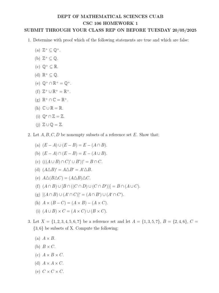 2025 CSC 106 Homework 1 | PDF