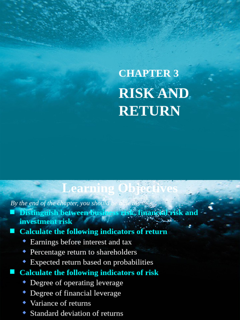 Chapter 3 Risk and Return | PDF | Risk | Value At Risk