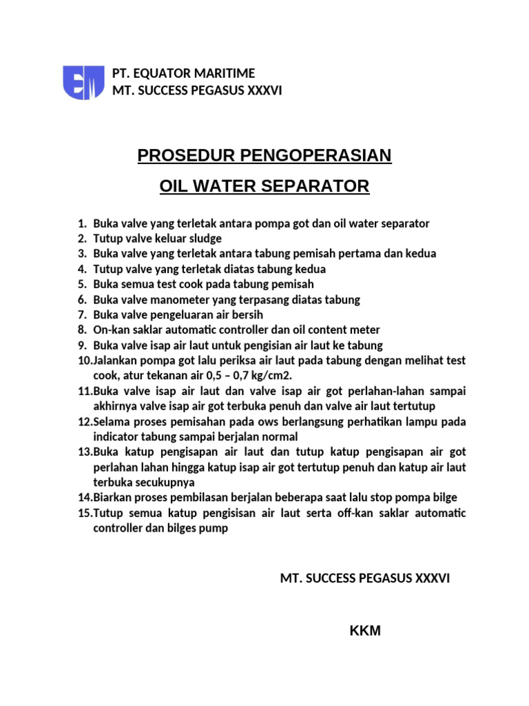 Standar Operasional Prosedur Ows | PDF
