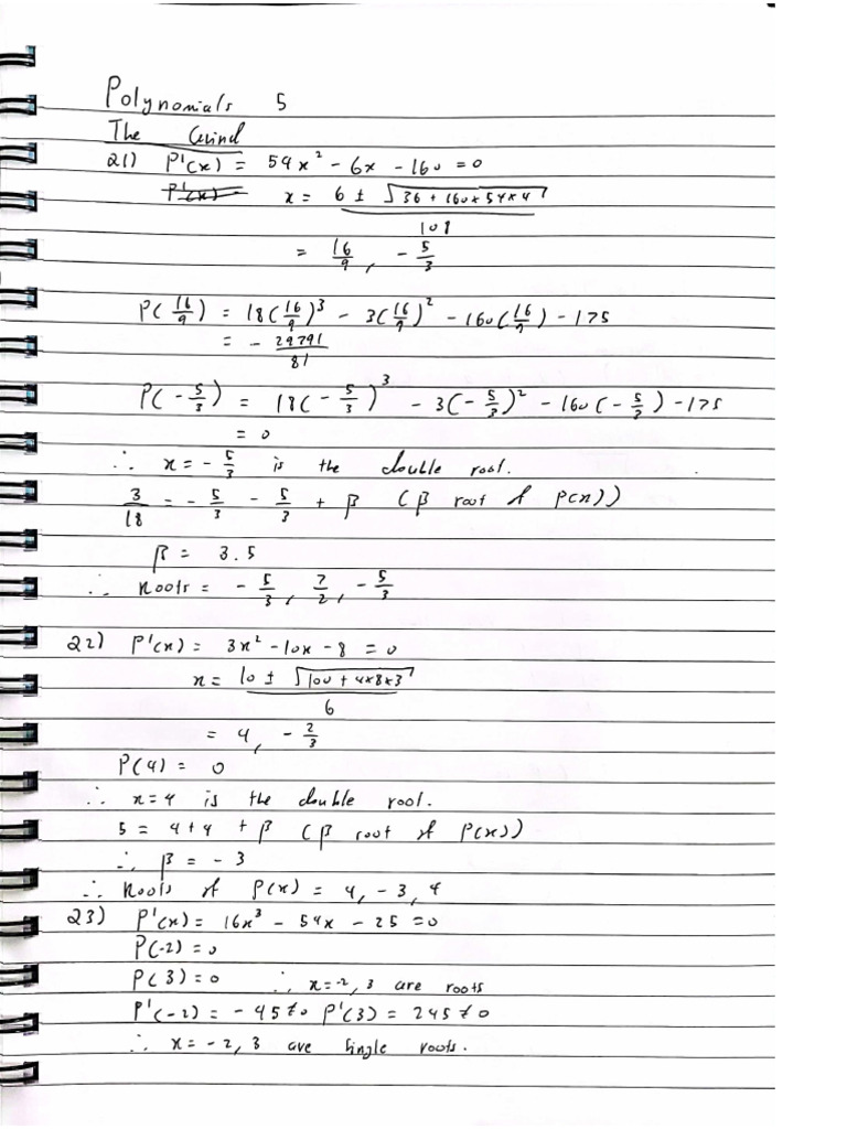 Polynomials 5 Solutions | PDF