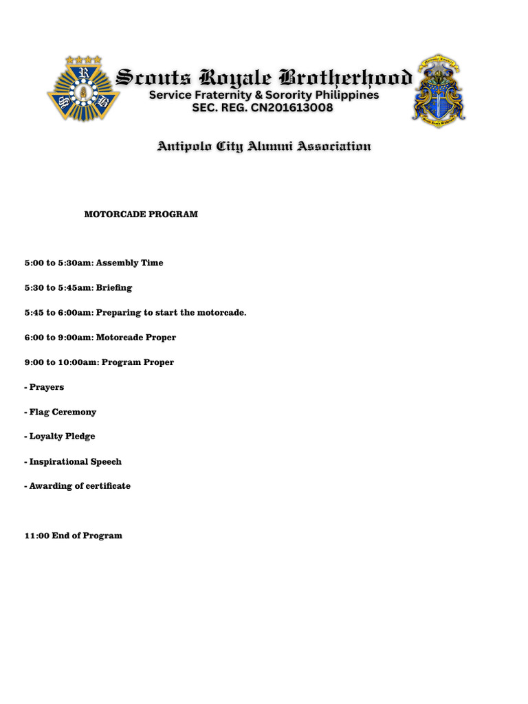 Motorcade Program - 20250315 - 203653 - 0000 | PDF
