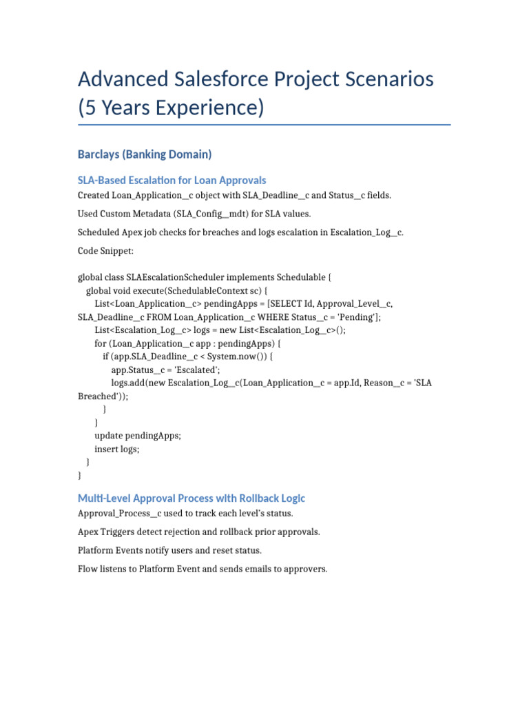 Salesforce 5Y Scenarios Lokesh | PDF | Databases | Data Management