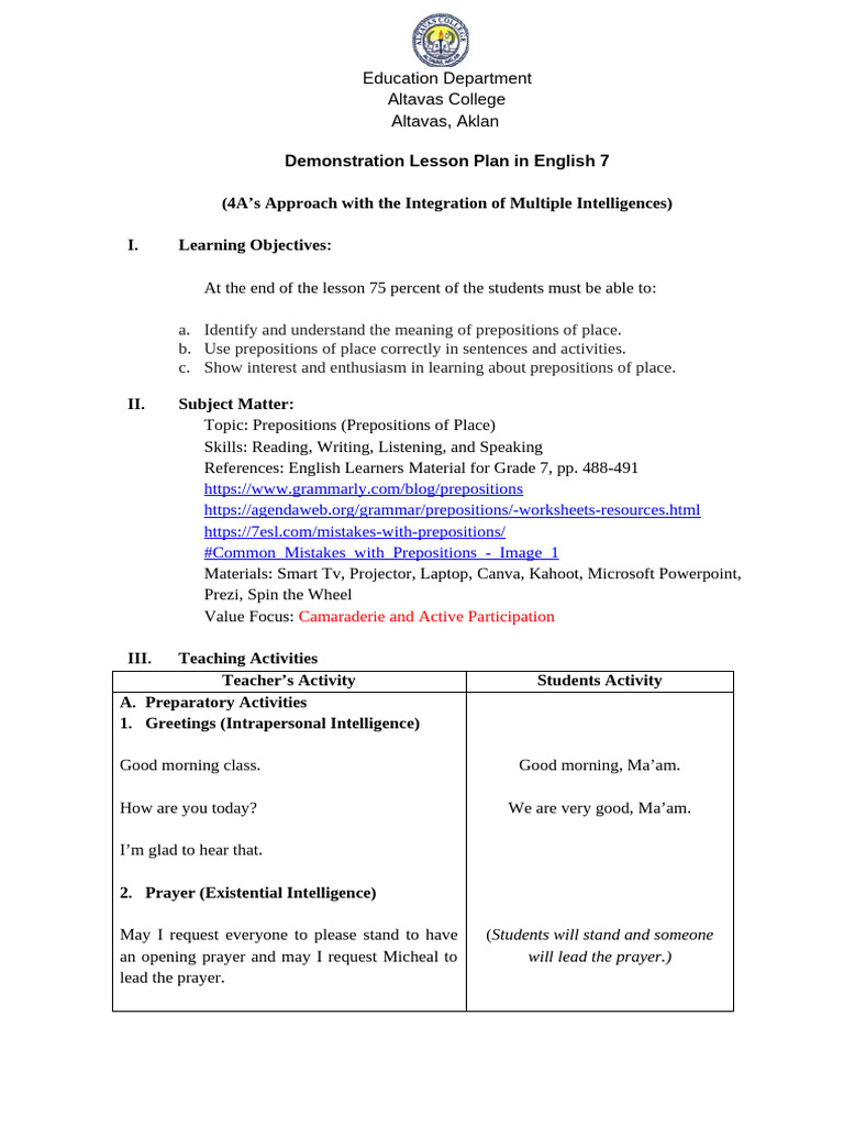 Demo Teaching Maam Mar FINAL 1 | PDF | Linguistics | Grammar