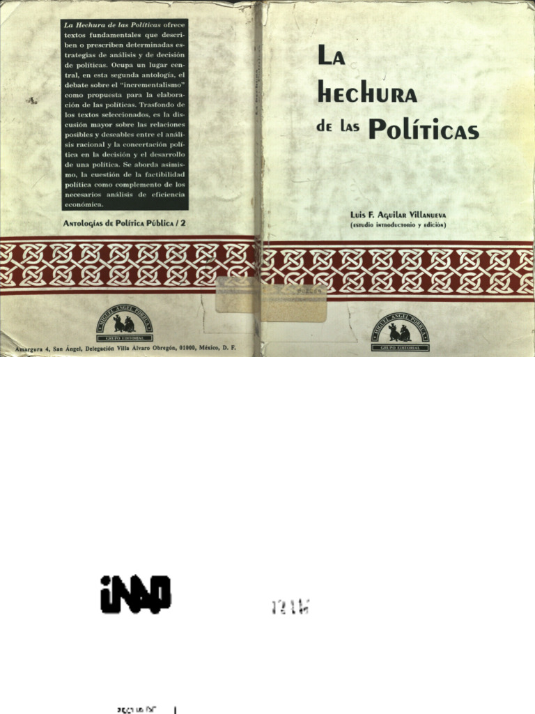 Aguilar 1992 - La Hechura de Las Politicas | PDF | Teoría | Gobierno