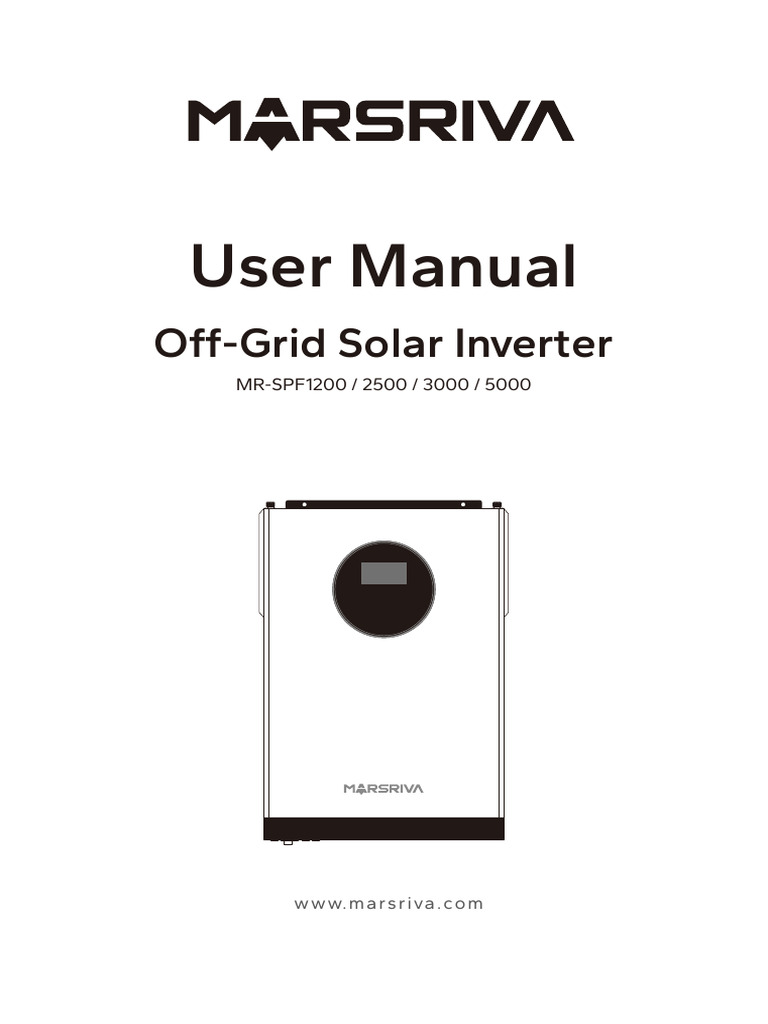 Off-Grid Solar Inverter User Manual | PDF | Battery Charger | Power ...