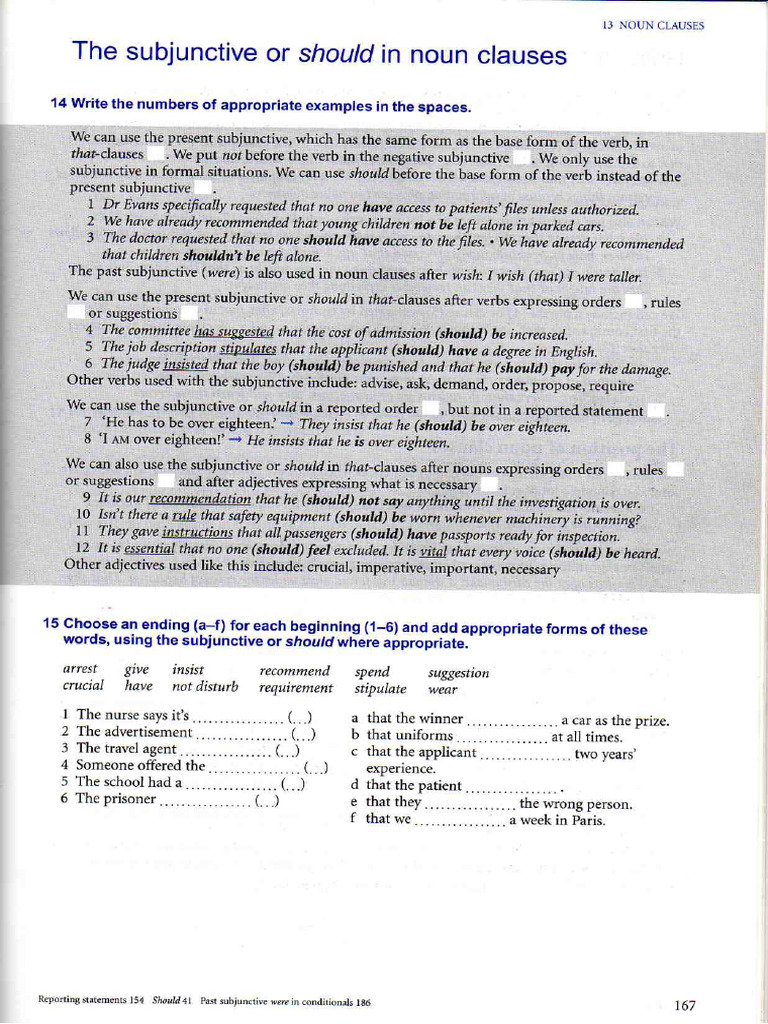 Subjunctive Exercises | PDF