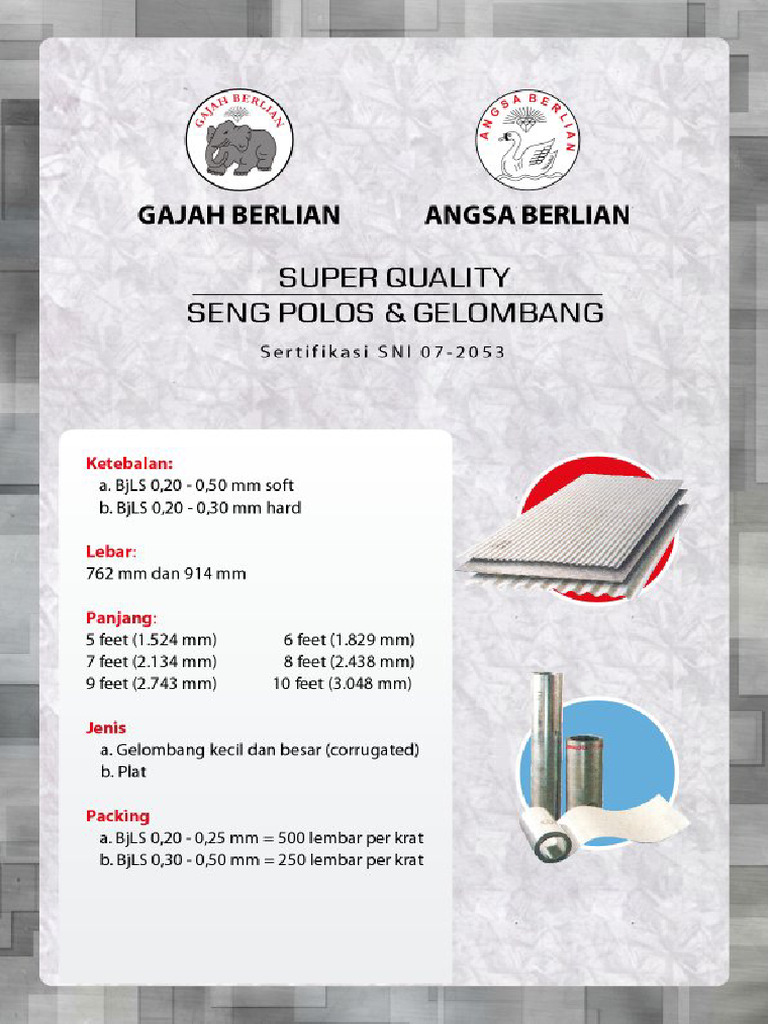 Gajah Angsa Brosur (Seng Gelombang) | PDF
