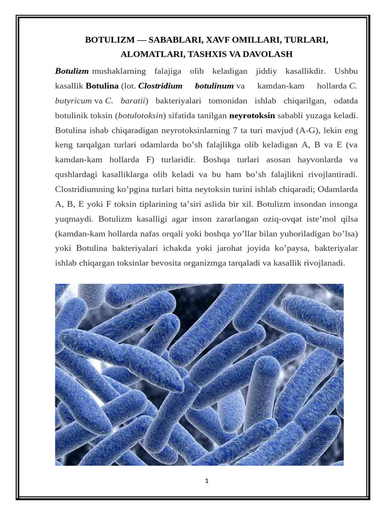 BOTULIZM | PDF