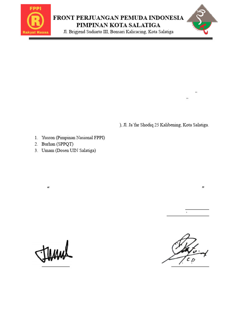 Surat Undangan - Diskusi Lintas Organisasi | PDF