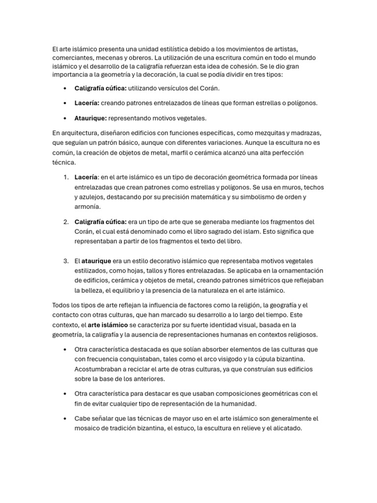 Lacería y Ataurique en el Arte Islámico | PDF | Las artes
