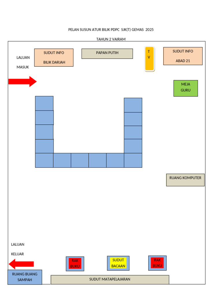 PELAN SUSUN ATUR BILIK PDPC .doc 2 வைரம் | PDF