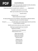 Color Esperanza Letra | PDF | Ocio