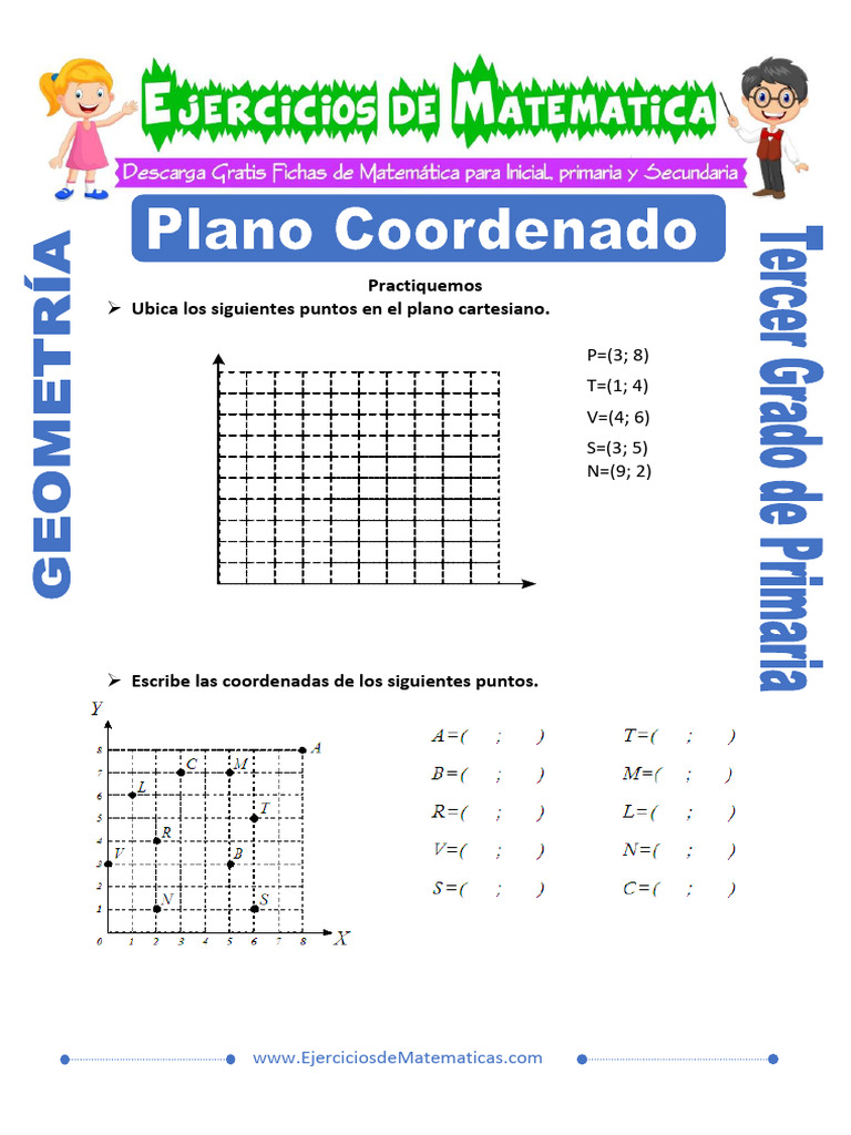 Plano Coordenado para Tercero de Primaria | PDF | Geometría euclidiana