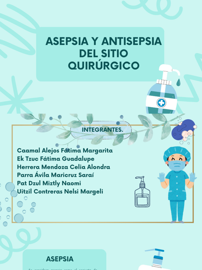 Asepsia y Antisepsia | PDF | Cirugía | Especialidades Medicas