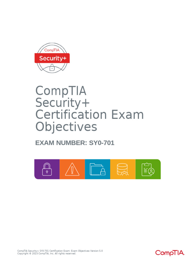 CompTIA Security Plus SY0 701 Exam Objectives | PDF | Computer Security ...