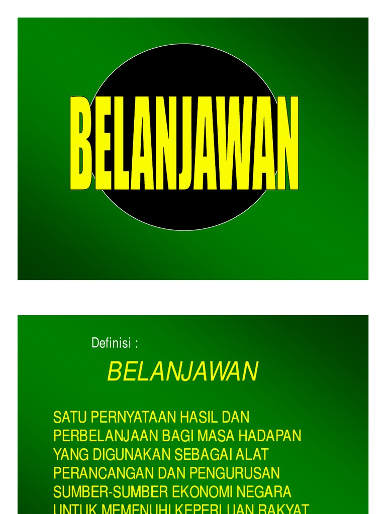 BELANJAWAN | PDF