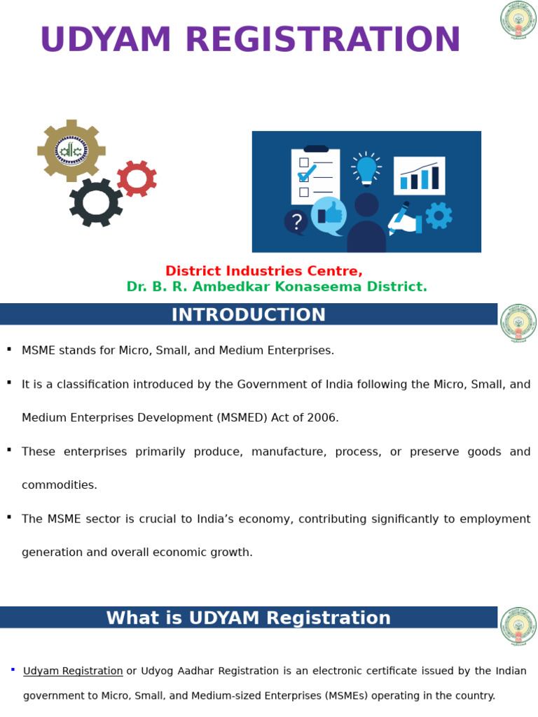 On Udyam Registration | PDF | Small And Medium Sized Enterprises | Sole ...