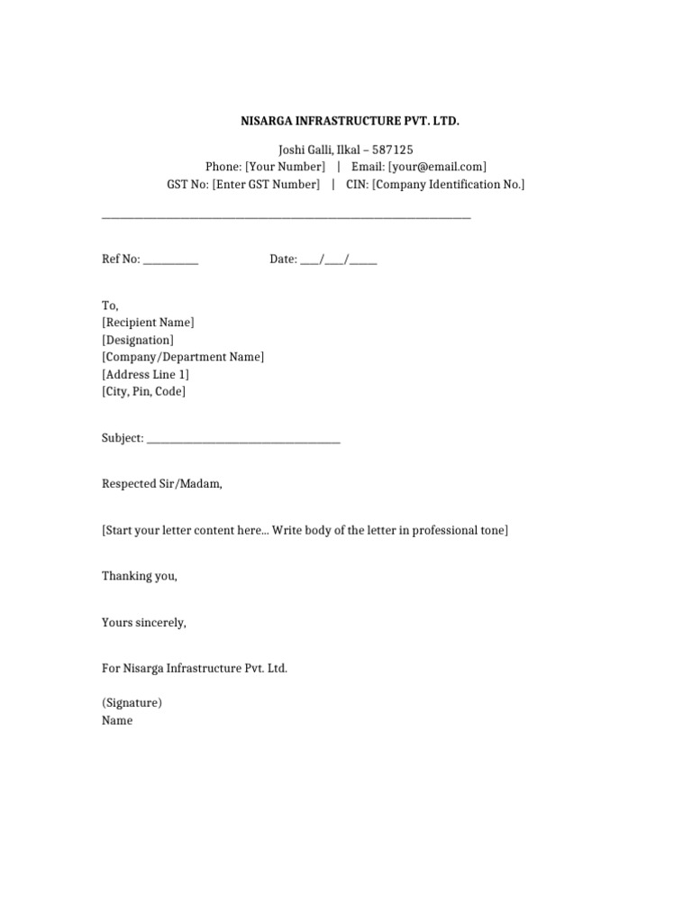SBI Letterhead Template Download | PDF