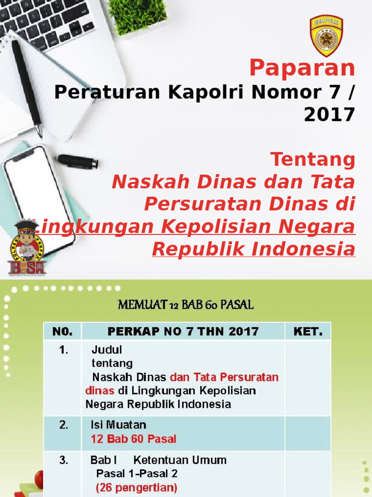 paparan perkap no 7 tahun 2017 ttg naskah dinas | PDF