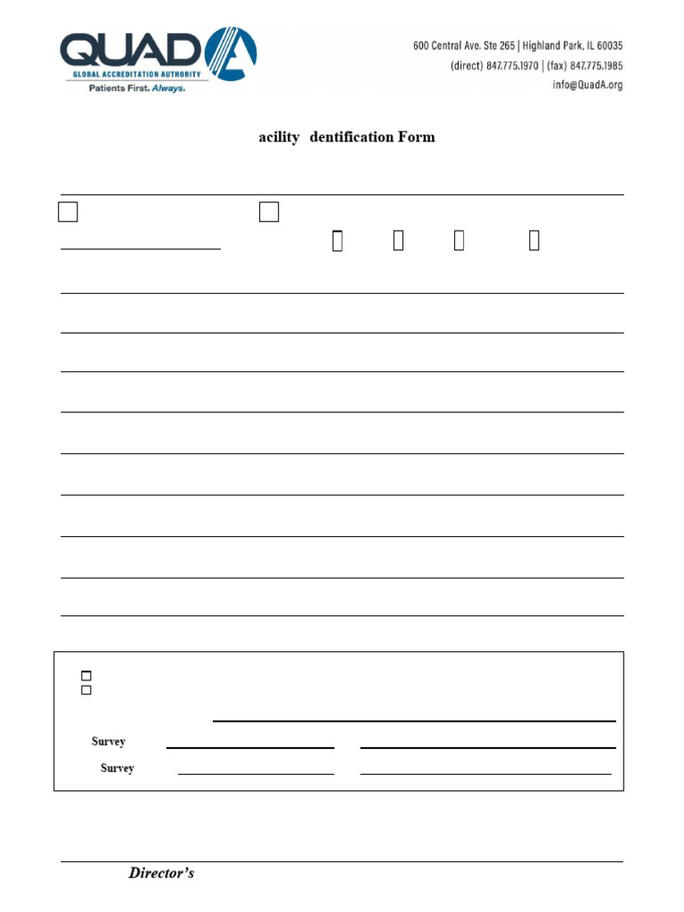 Facility Identification Form | PDF