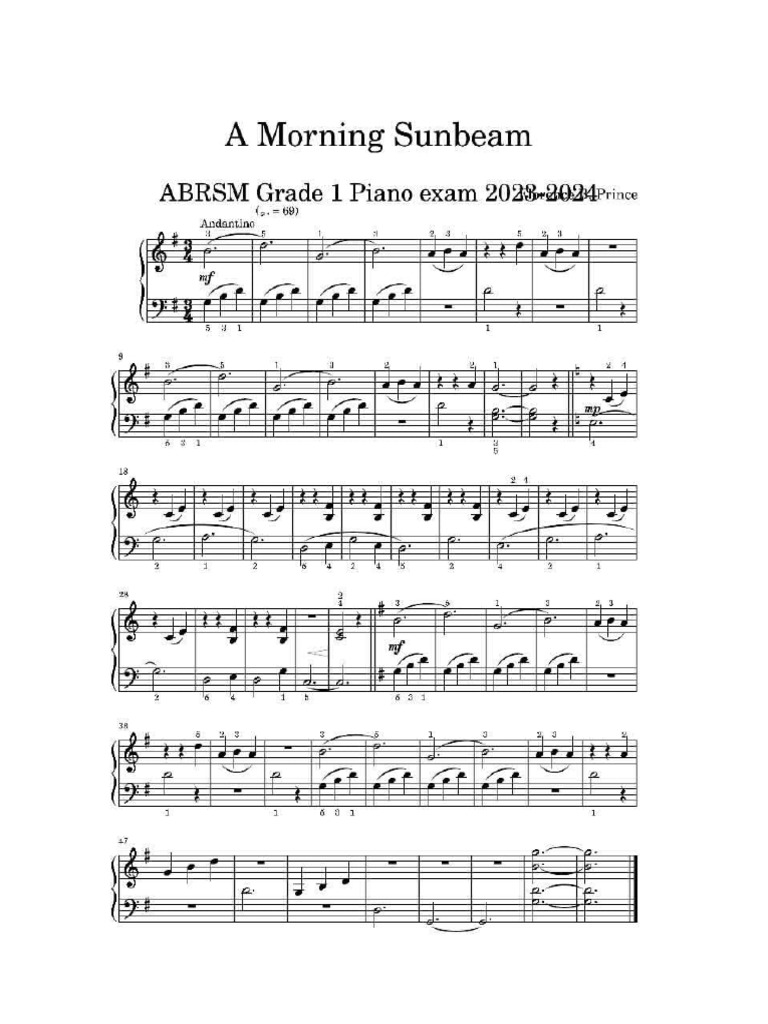Abrsm Exam 1 | PDF