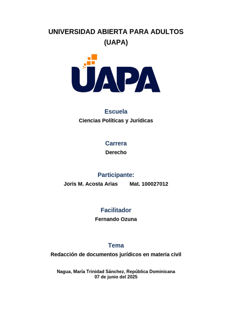 Tarea 4 - Redaccion de Documentos Juridicos | PDF | Judicaturas | Justicia