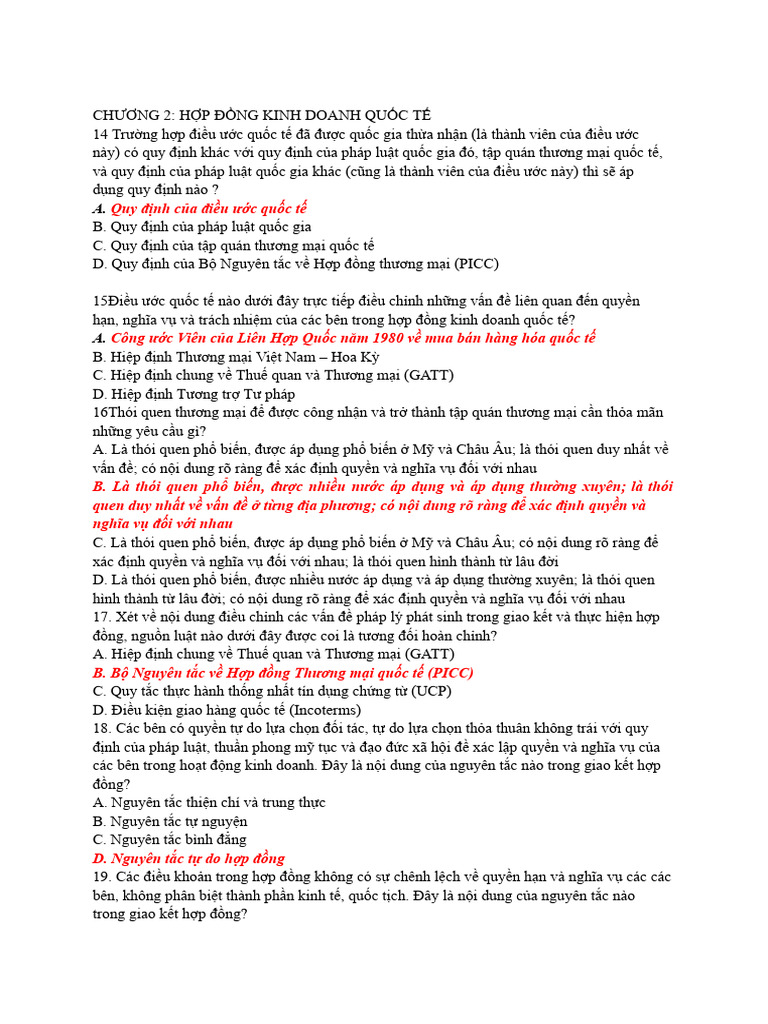 TRẮC NGHIỆM PLKD | PDF