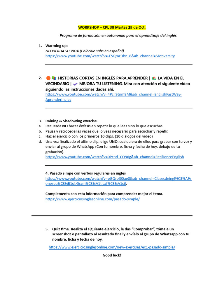 Iol CPL 38 Workshop 29 Oct | PDF