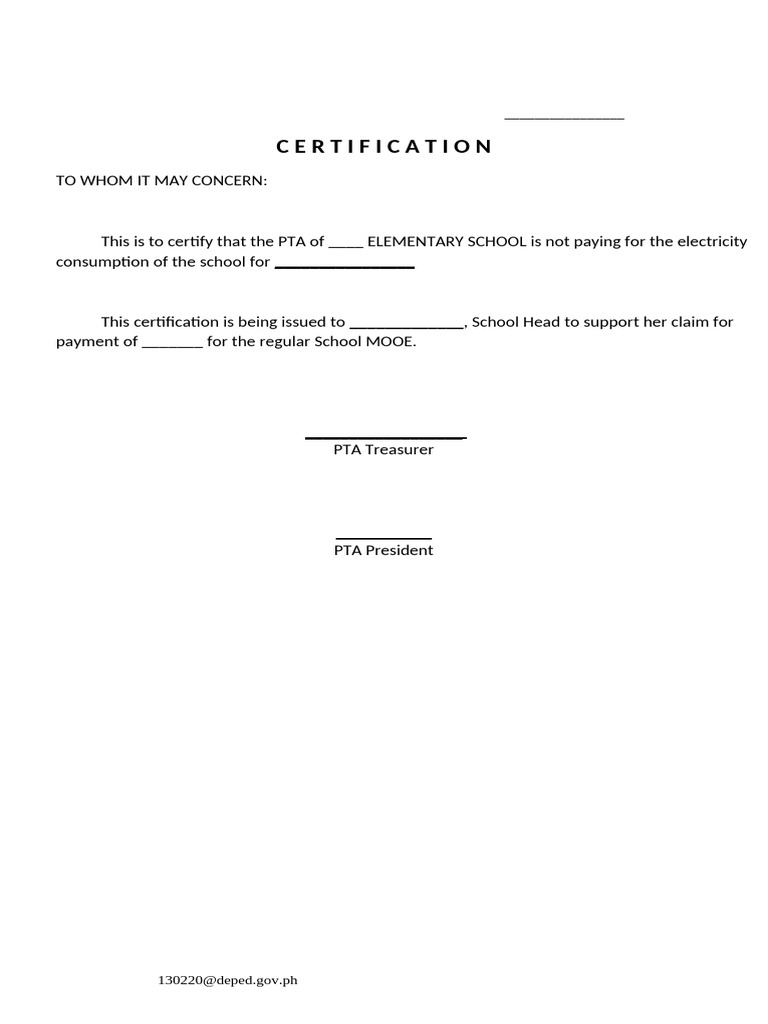 PTA Certification Electricity | PDF