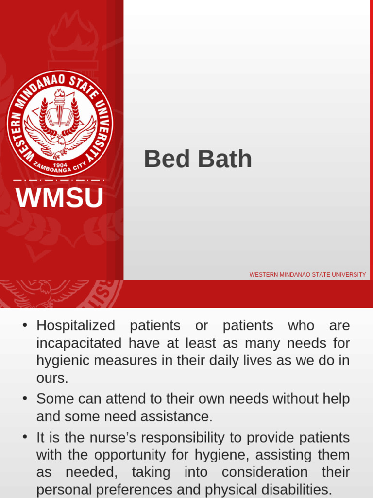 Bed Bath and Bed Making Procedures | PDF | Hygiene | Stroke