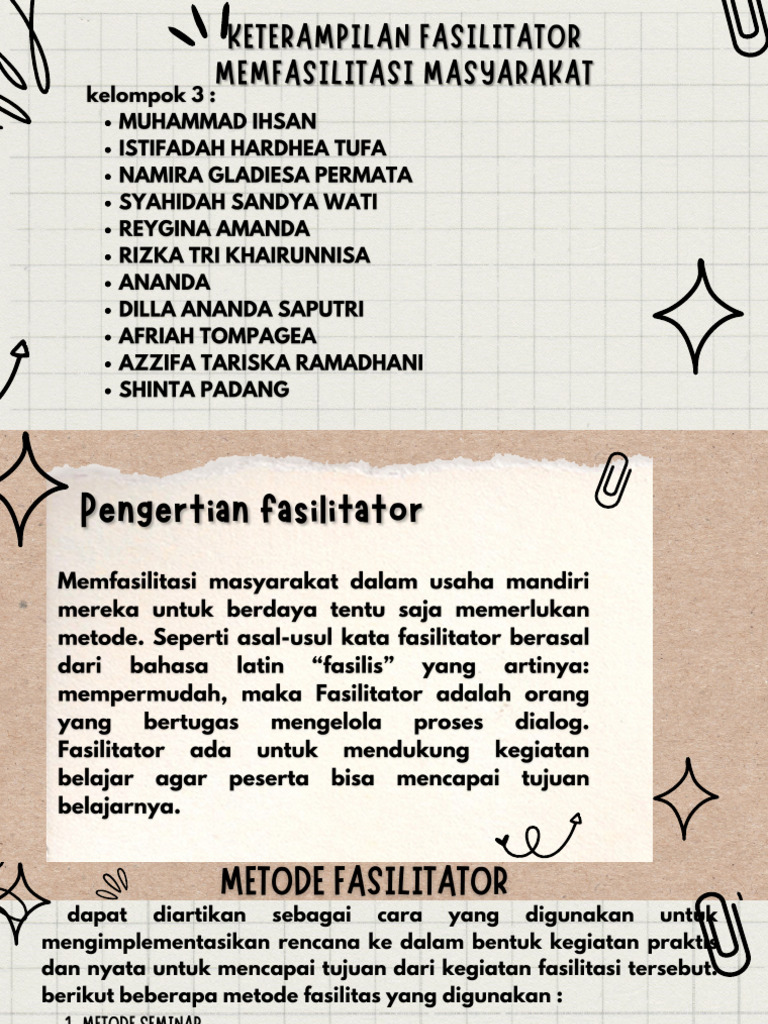 Metode Fasilitasi Pemberdayaan Masyarakat | PDF