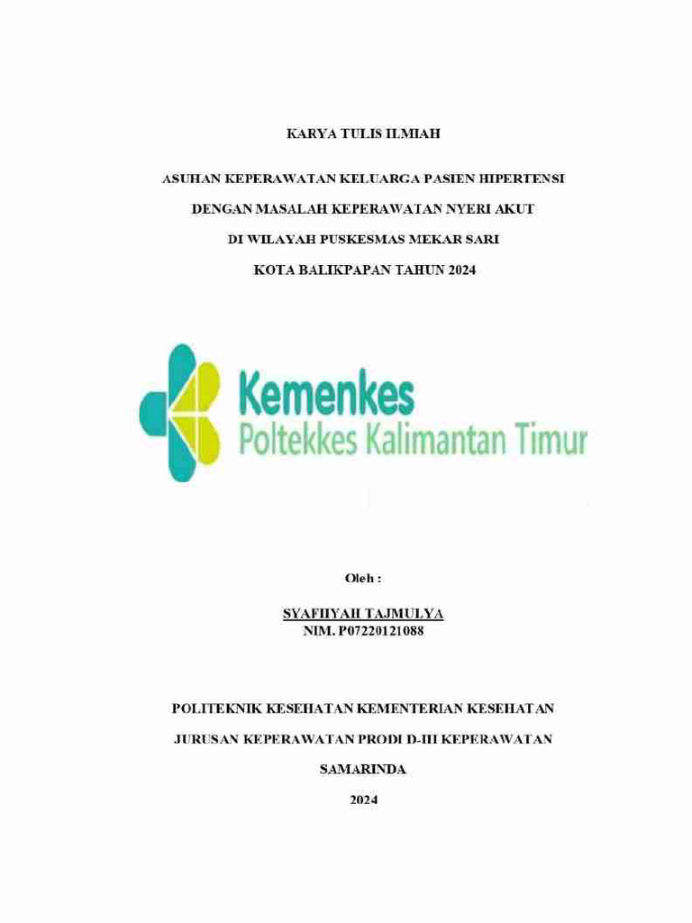 Kti - Syafiiyah Tajmulya | PDF